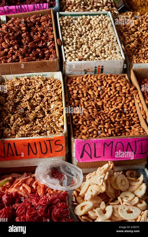Dried Fruit And Nuts For Sale At San Pedro Market Cusco Peru South