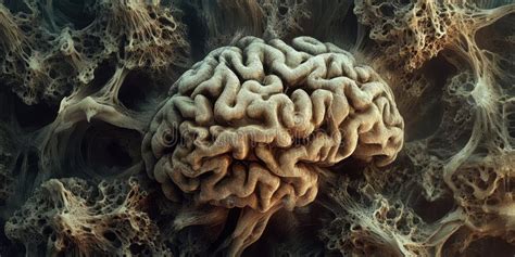 Human Brain Structure Surrounded By Complex Neural Network Stock Illustration Illustration Of