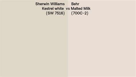 Sherwin Williams Kestrel White Sw 7516 Vs Behr Malted Milk 700c 2