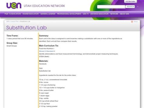 Substitution Lab Lesson Plan For 6th 12th Grade Lesson Planet
