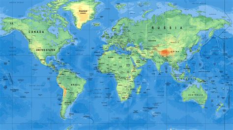 World Printable Map Guide Of The World