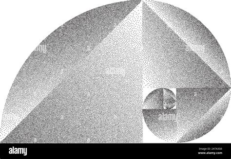 Stippled Fibonacci Spiral Vector Op Art Stock Vector Image And Art Alamy