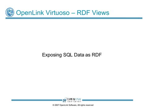 Rdf Views Of Sql Data Power Point Presentation 1 Ppt