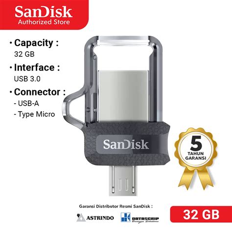 Jual Flashdisk Otg Micro Gb Sandisk Dual Drive Sddd Garansi Resmi Tahun Shopee Indonesia