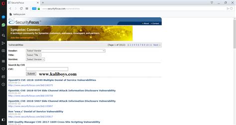 Cve چیست؟ ۱۰ سایت برای پیدا کردن اکسپلویت ها کالی بویز