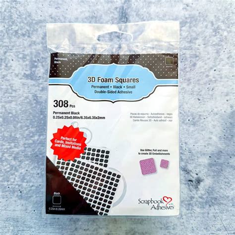 Scrapbook Adhesives 3d Foam Squares Small Size Black Creative Chick