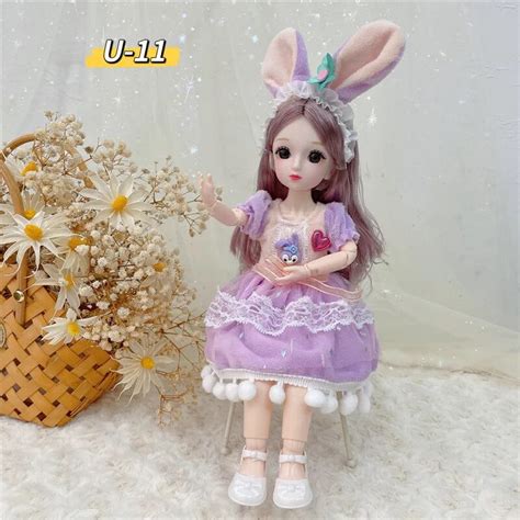 30cm Anime Bjd Doll Full Set 1 6 Bjd Reborn Kawaii Girls Dress Up DIY