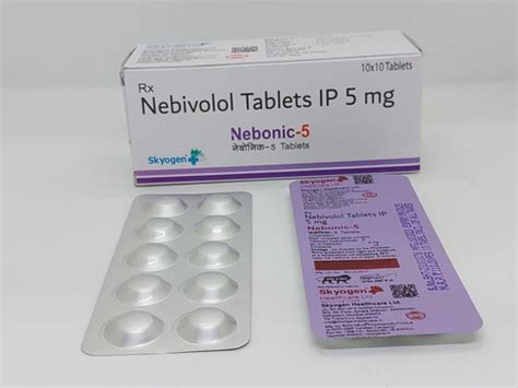 Nebivolol Hcl Ip 5mg Tablets Beta Blocker For Hypertension Chronic Heart Failure Improves