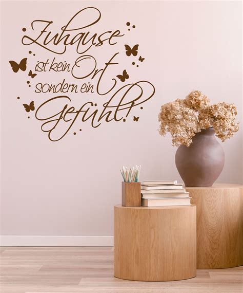 Wandtattoo Spruch Zuhause ist kein Ort sondern ein Gefühl