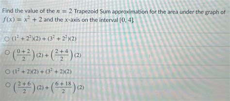 solved which one of the following reimann sum approximations