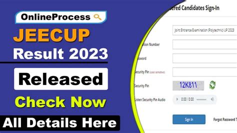 JEECUP Result Out Check Now UP Polytechnic Result Jeecup Admissions Nic In Very