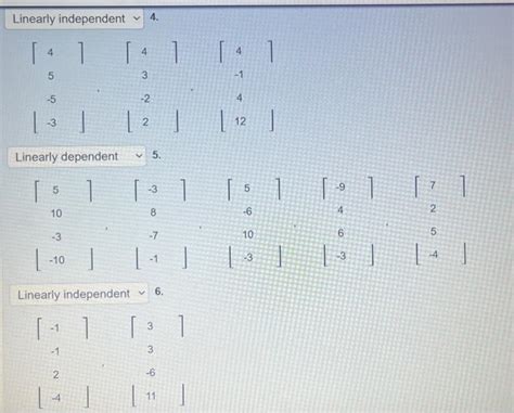Solved Determine Which Of The Following Sets Of Vectors Are