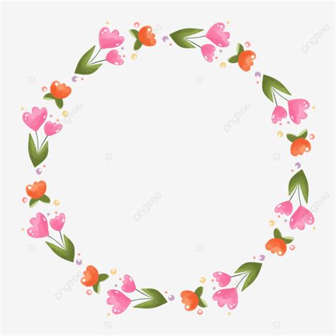 손으로 그린 귀여운 꽃 화환 그림 투명 꽃 화환 손으로 그린 Png 일러스트 및 Psd 이미지 무료 다운로드 Pngtree