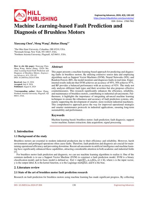 pdf machine learning based fault prediction and diagnosis of