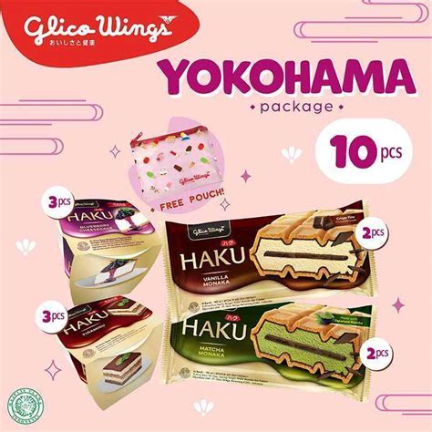 Jual Whs Medan Glico Wings Ice Cream Yokohama Pack Free Pouch Di