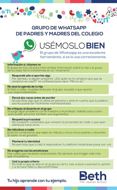 ¿reglas Para El Grupo De Whatsapp De La Escuela De Tu Hijo Carpeta