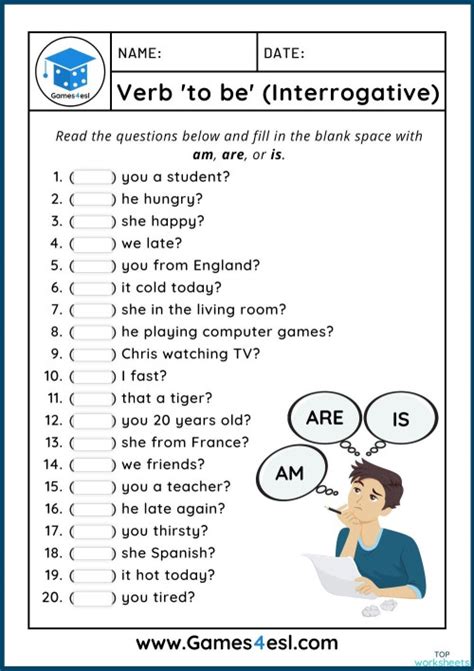 Verb To Be Interrogative Interactive Worksheet Topworksheets