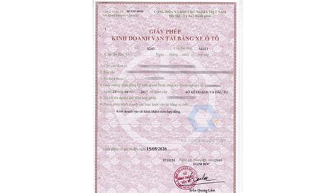 Hồ Sơ Thủ Tục Xin Cấp Giấy Phép Kinh Doanh Vận Tải Bằng Xe ô Tô
