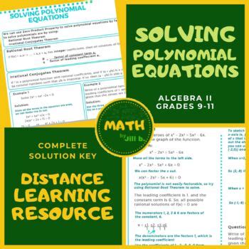 Solving Polynomial Equations Algebra 2 Lesson Worksheet Answer