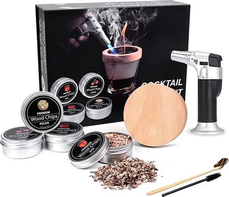 Cocktail Whiskey Smoker Kit With Torch Old Fashioned Bourbon With 4