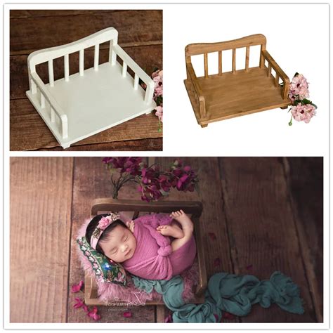 새로운 신생아 침대 소품 신생아 사진 소품 레트로 소파 침대 바구니 아이 사진 프레임 아기 사진 소품 새로운유아 여물통 Aliexpress