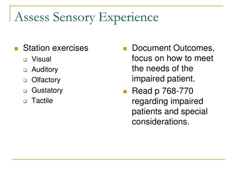 PPT Sensory Stimulation Chapter 34 PowerPoint Presentation Free