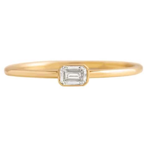 Customizable 0 5 Ct Round Diamond Moissanite 14k Gold Ring For Sale At