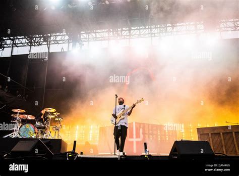 Twenty One Pilots Tyler Joseph And Josh Dun Performs During The 2022