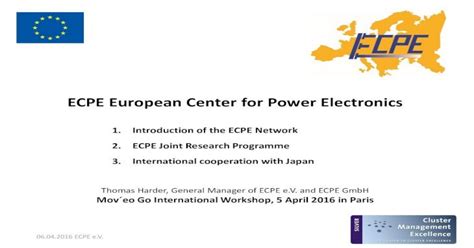 Ecpe European Center For Power Electronics · 06 04 2016 Ecpe E V 1
