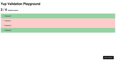 Yup Validation Playground Codesandbox Yup Validation Playground Codesandbox