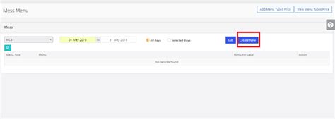 How To Add Mess Menu Items Prices Babe Management Software Babe Management System