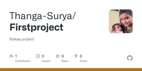 GitHub Thanga Surya Firstproject Nykaa Project