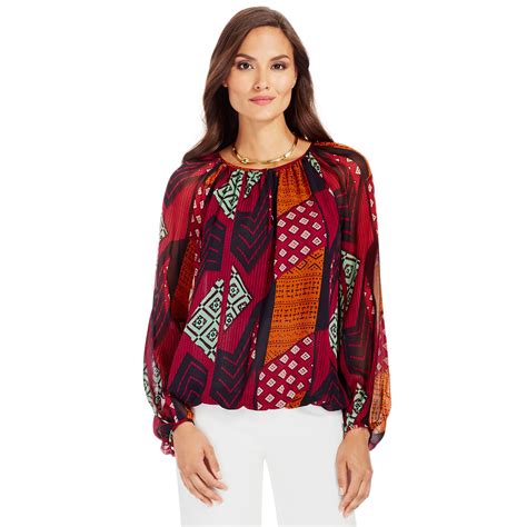 Lyst Diane Von Furstenberg Dvf Hathaway Printed Silk Blouse