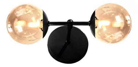 Lámpara de pared Arevo Iluminação Arandela Moderna Jabuticaba Preta Globos Bola De Vidro Tra