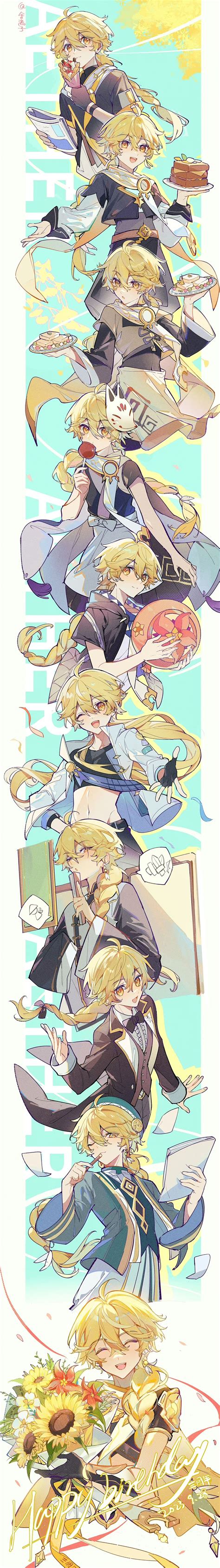 Aether And Aether Genshin Impact Drawn By Lizicai Danbooru