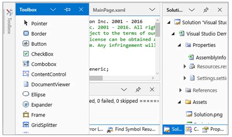 UWP Docking Control Visual Studio Like Docking Syncfusion