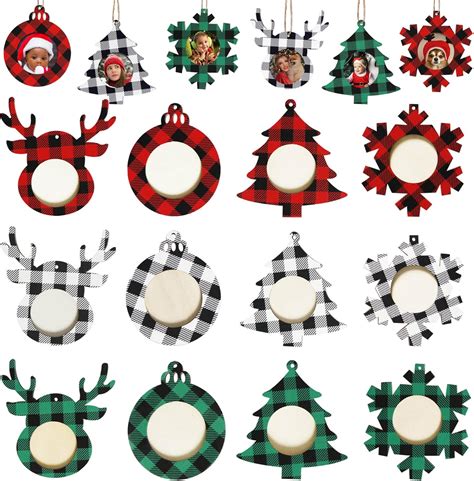Jotfa 12 Pieces Christmas Picture Frame Ornaments