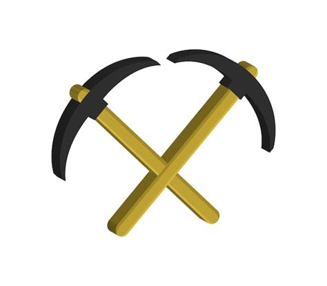 Premium Vector Threedimensional Pickaxe
