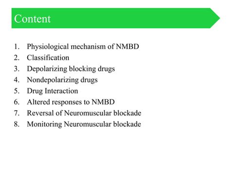 Neuromuscular Blockade And Reversal Agents And Monitoring Pptx Brain And Nervous System