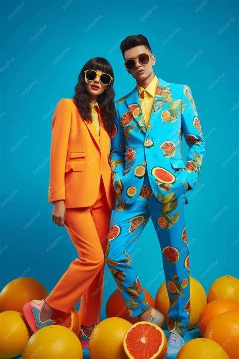 Premium Photo Model Fruit Photoshoot Model Posing Like The Boss Looking Cool Having Fun