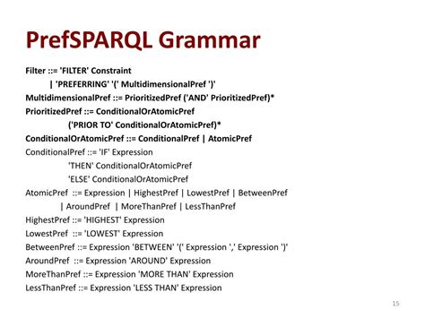 Ppt Sparql With Qualitative And Quantitative Preferences Powerpoint