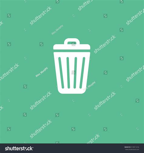 Trash Can Delete Remove Flat Icon Stock Vector Royalty Free Shutterstock