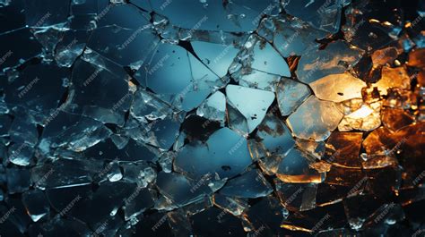 Premium Photo Cracked Glass Surface Background