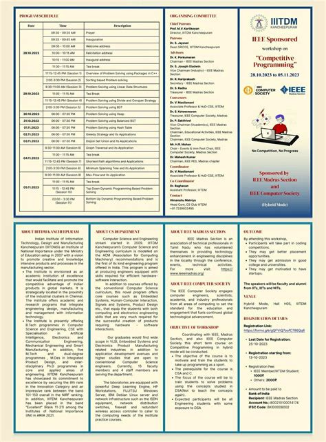 Mohan Hr On Linkedin Ieee And Ieee Cs Madras Sponsored Workshop On