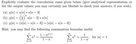 Solved Explicitly Evaluate The Convolution Sums Given Below
