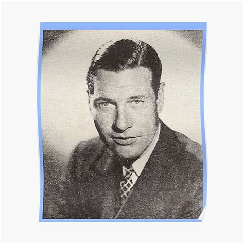 Periwinkle Vintage Handsome Man Old Hollywood Smiling Poster Retro