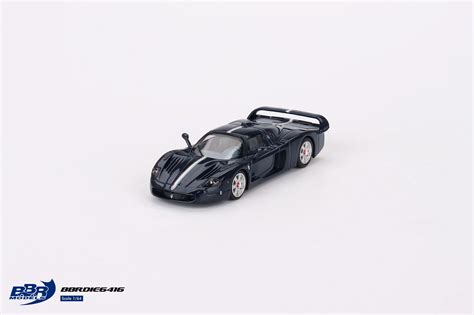 ÖN SATIŞ Mini GT BBR Maserati MC Stradale Blue Metallic w Stripe BBRDIE Mini GT