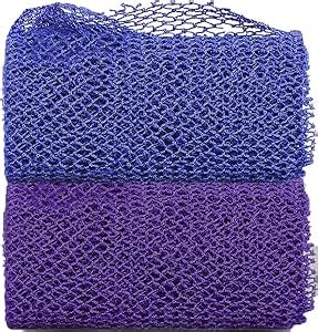Amazon.com: 2 Pieces African Net Sponge, Long African Exfoliating Net, Net Bath Sponge Shower ...