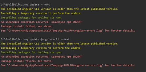 Ng Update Error From Rc1 · Issue 16190 · Angularangular Cli · Github