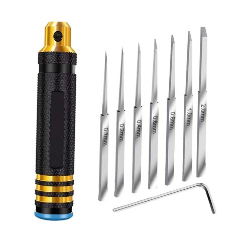 Aplvffzh 7 In 1 Prime Model Scriber Model With 7 Blade Resin Carved
